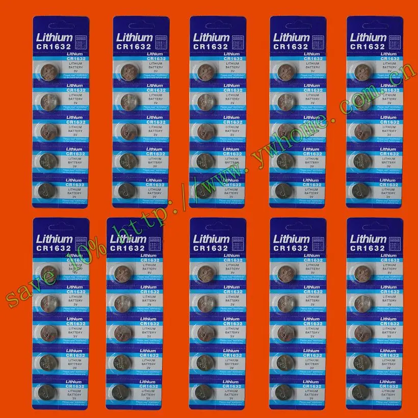 50PCS SUNMAX CR1632 LITHIUM BATTERIES 3V SHIP by air mail|cr1632 ...