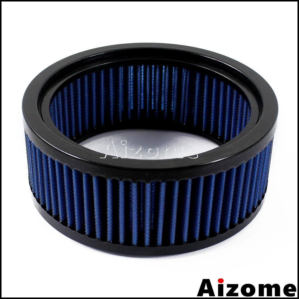 1x-Universal-Motorcycle-Air-Filter-E-3226-Round-High-Flow-Blue-Air ...