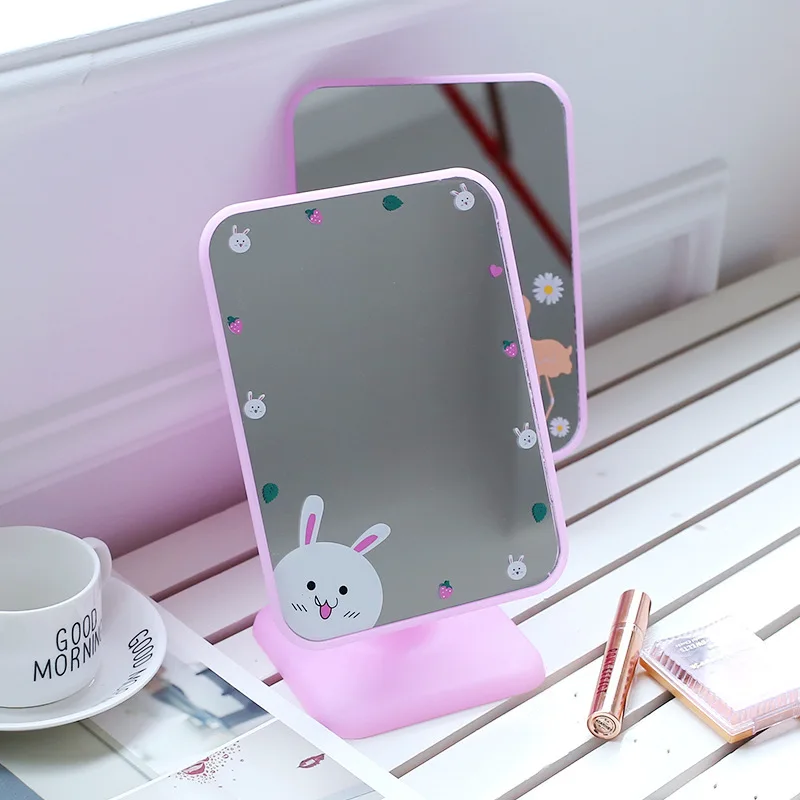 Cute Cartoon Animal Mirror Portable Desktop Makeup Mirrors Professional ...