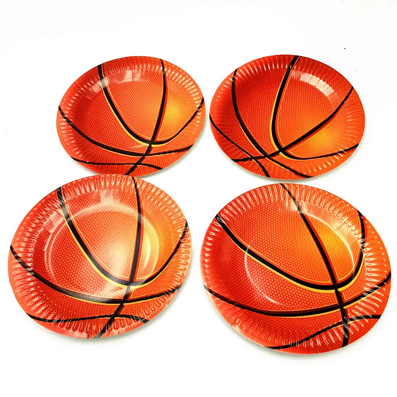 10pcs Basketball plates kids birthday party supplies basketball paper ...