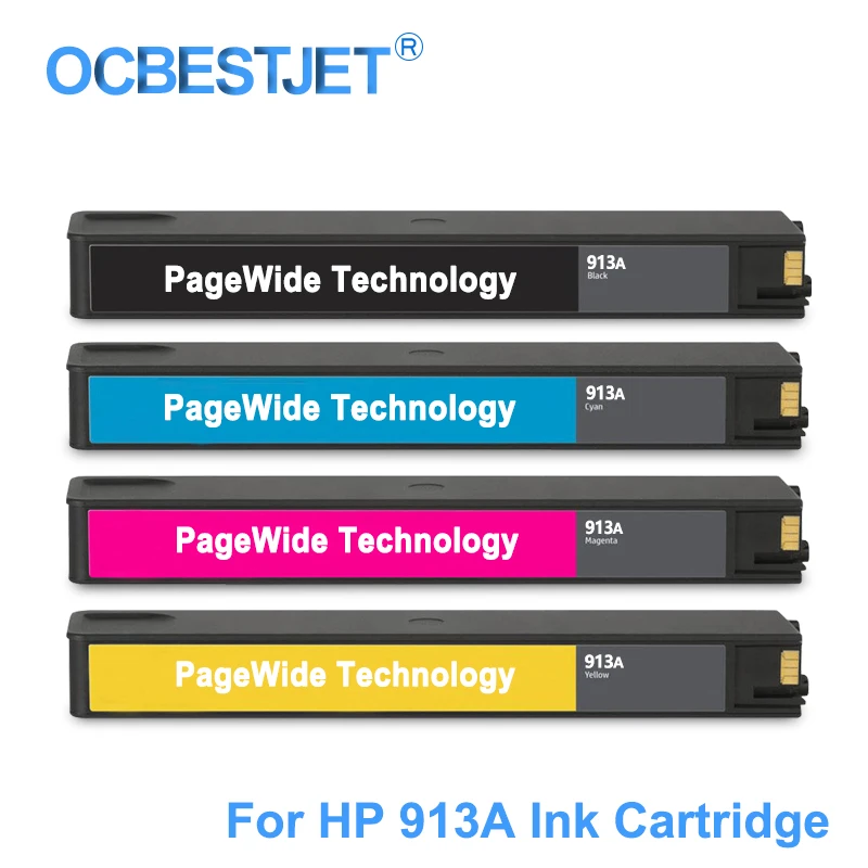 대 한 HP 913A 913 A 소모품 재 조립 된 Ink Cartridge 대 한 HP PageWide Pro 352dw ...