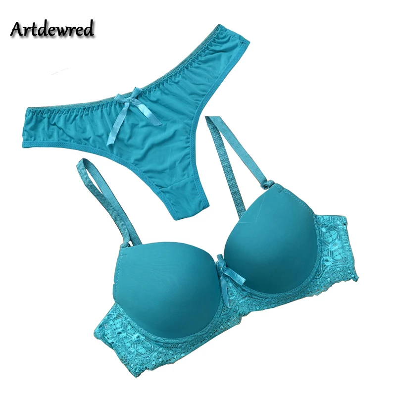 VS 2016 Thong Bra Set Push Up French Solid Lace Women's Underwear ABC ...