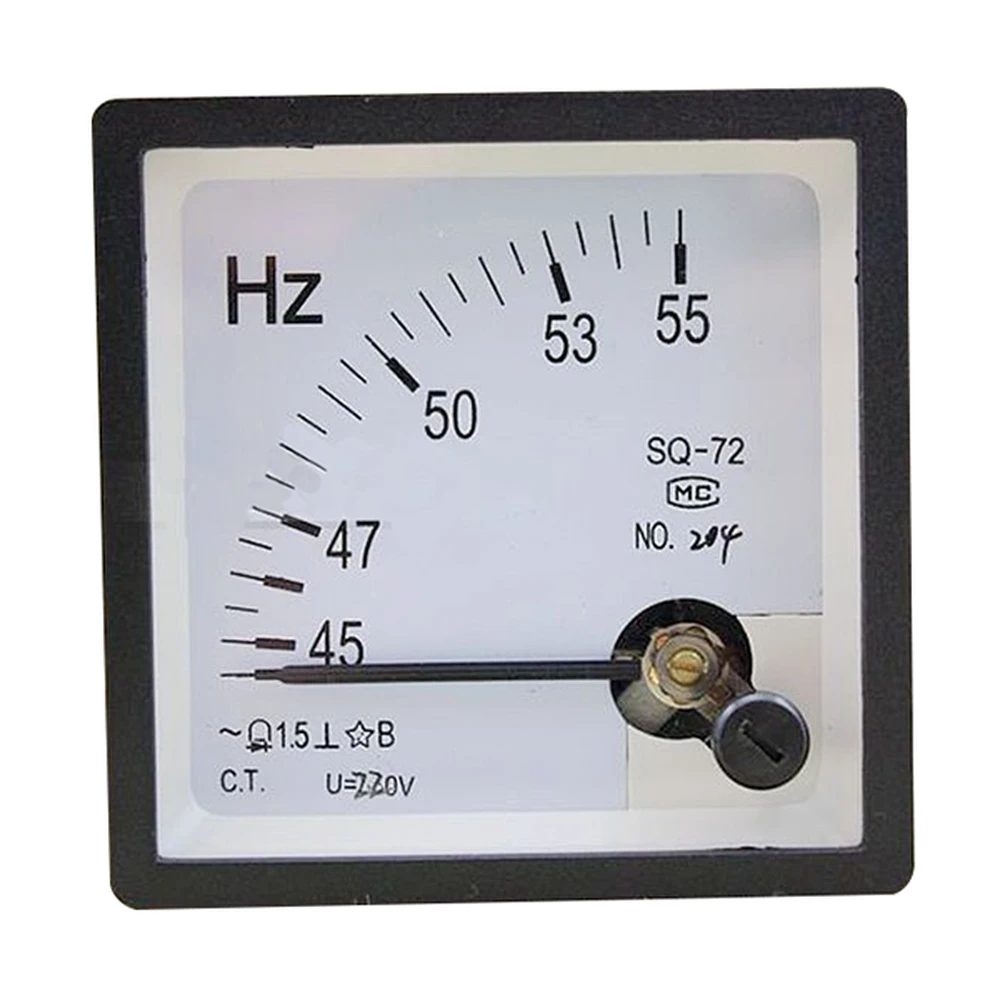 45 55 Hz 220V Analog Panel Frequency Meter Hertz Indicator for System ...
