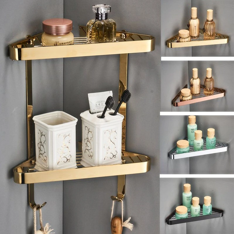 Bathroom Wall Shelf Brass – Rispa