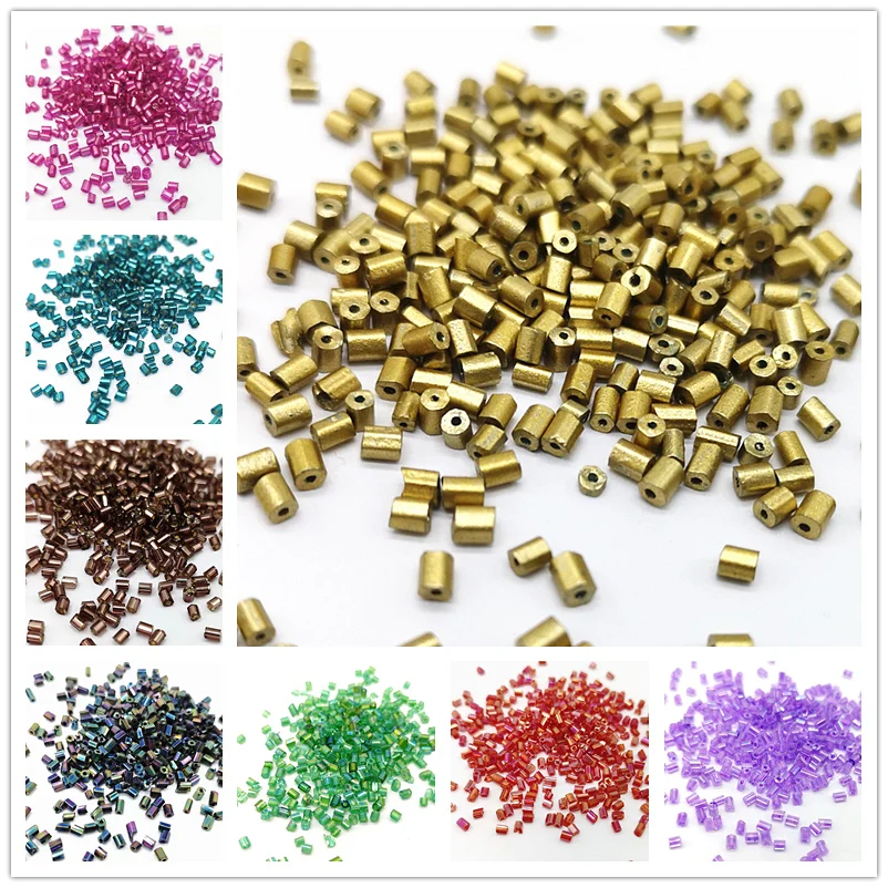 800pcs-2-2-5mm-Seed-Beads-Czech-Cylindrical-Glass-Tube-Bugle-For ...