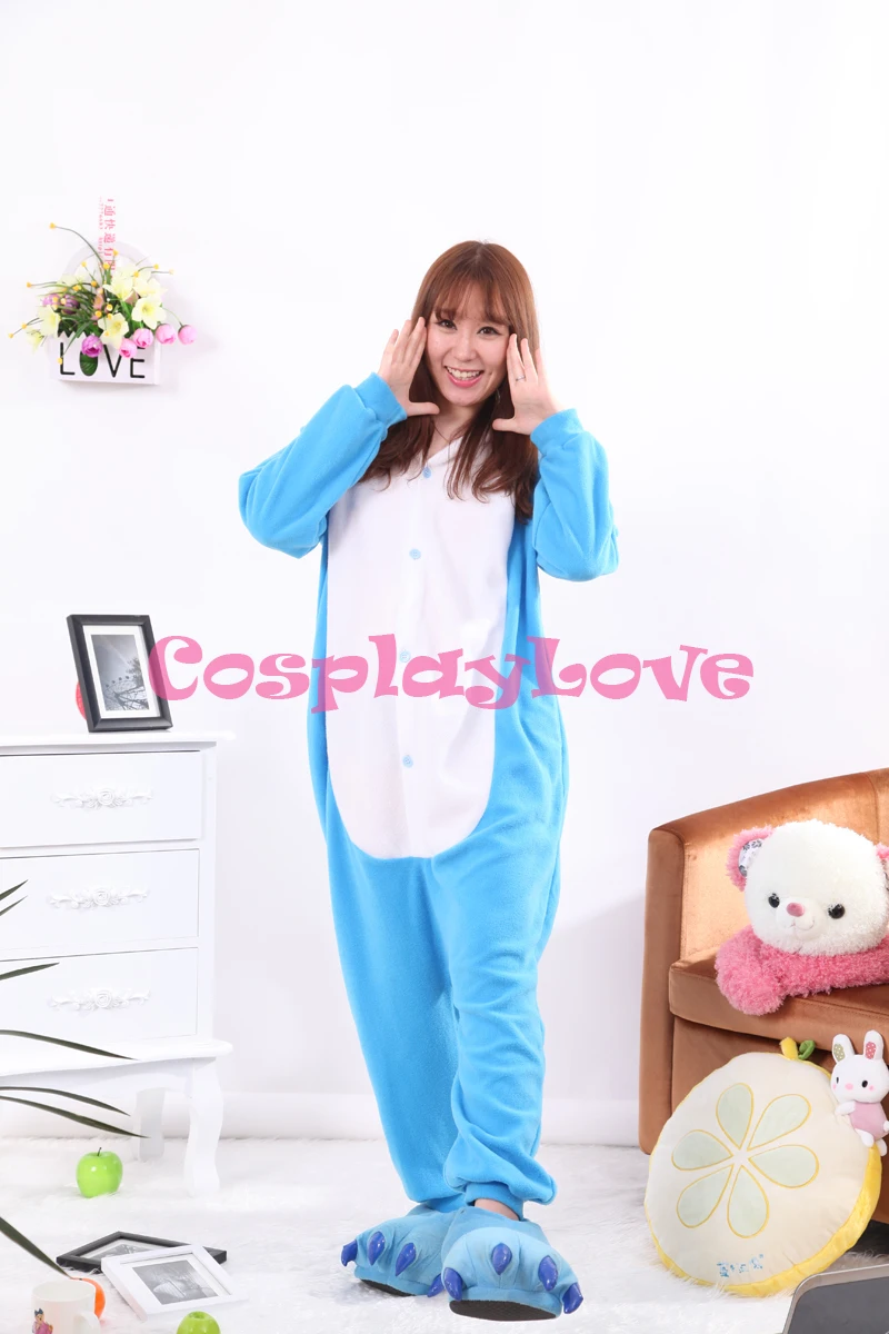 Blue Colorful Dragon Pajamas Animal Cosplay Costume Kid Adult Pajamas ...