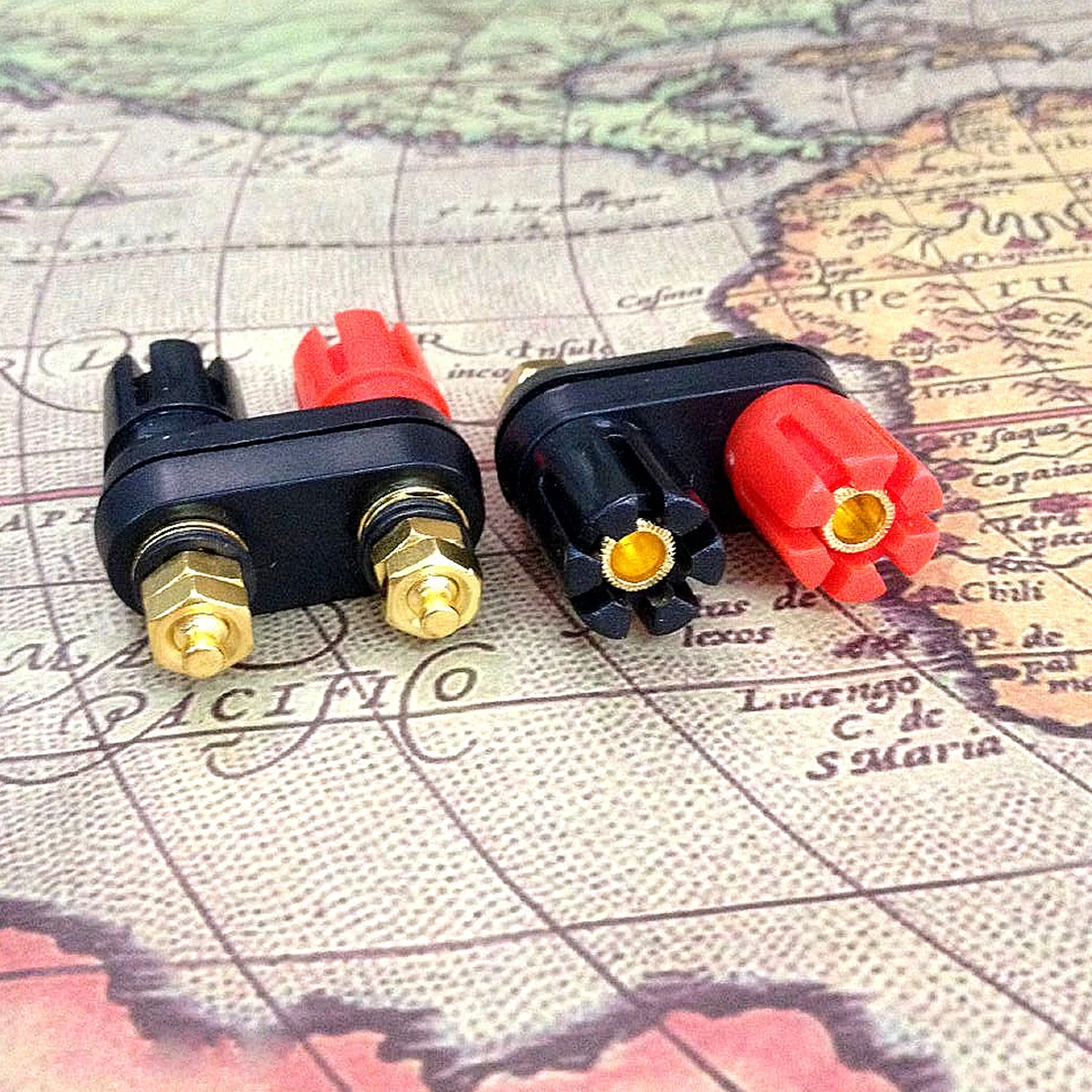 Red Black Connector Banana Plugs Couple Terminals Amplifier Terminal ...