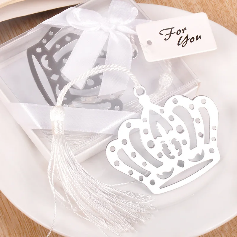 5pcs Creative Stainless steel imperial crown bookmark for return ...