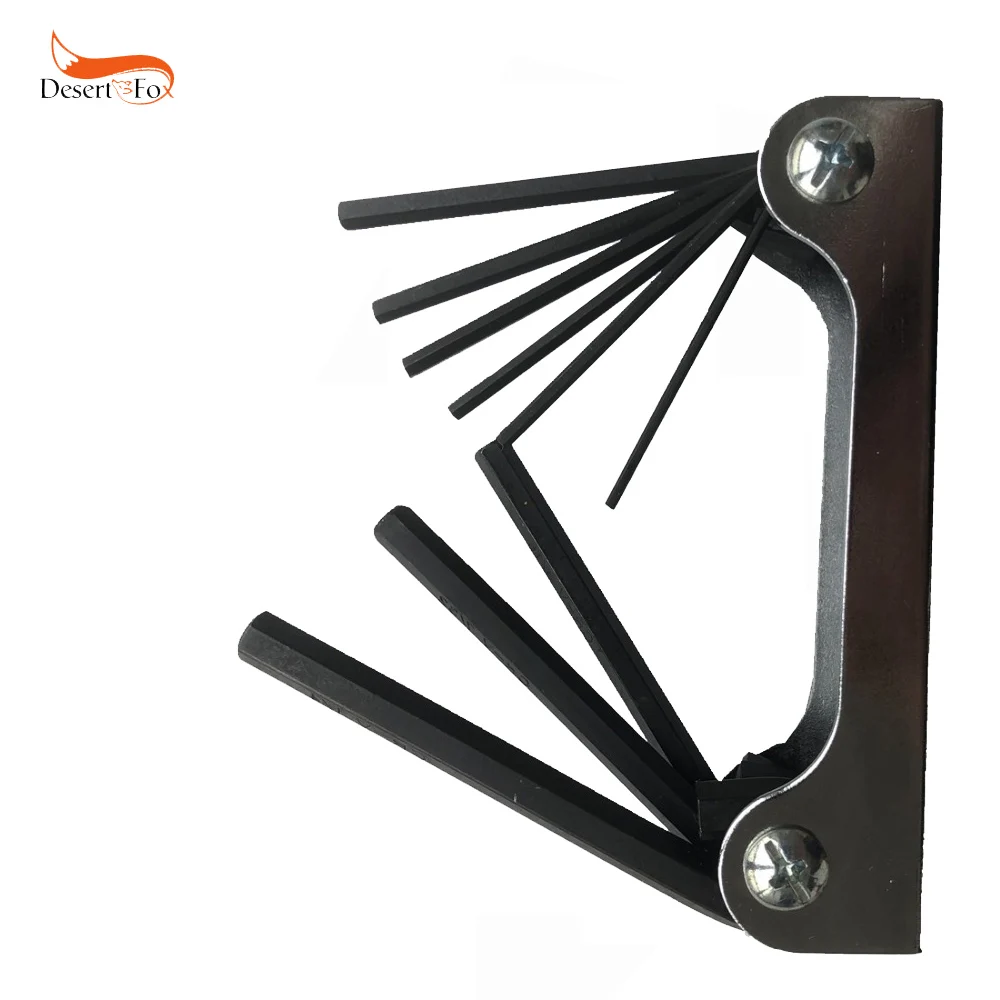 9 Piece High Spec Portable Folding Key Hex Wrench Set Metric System ...