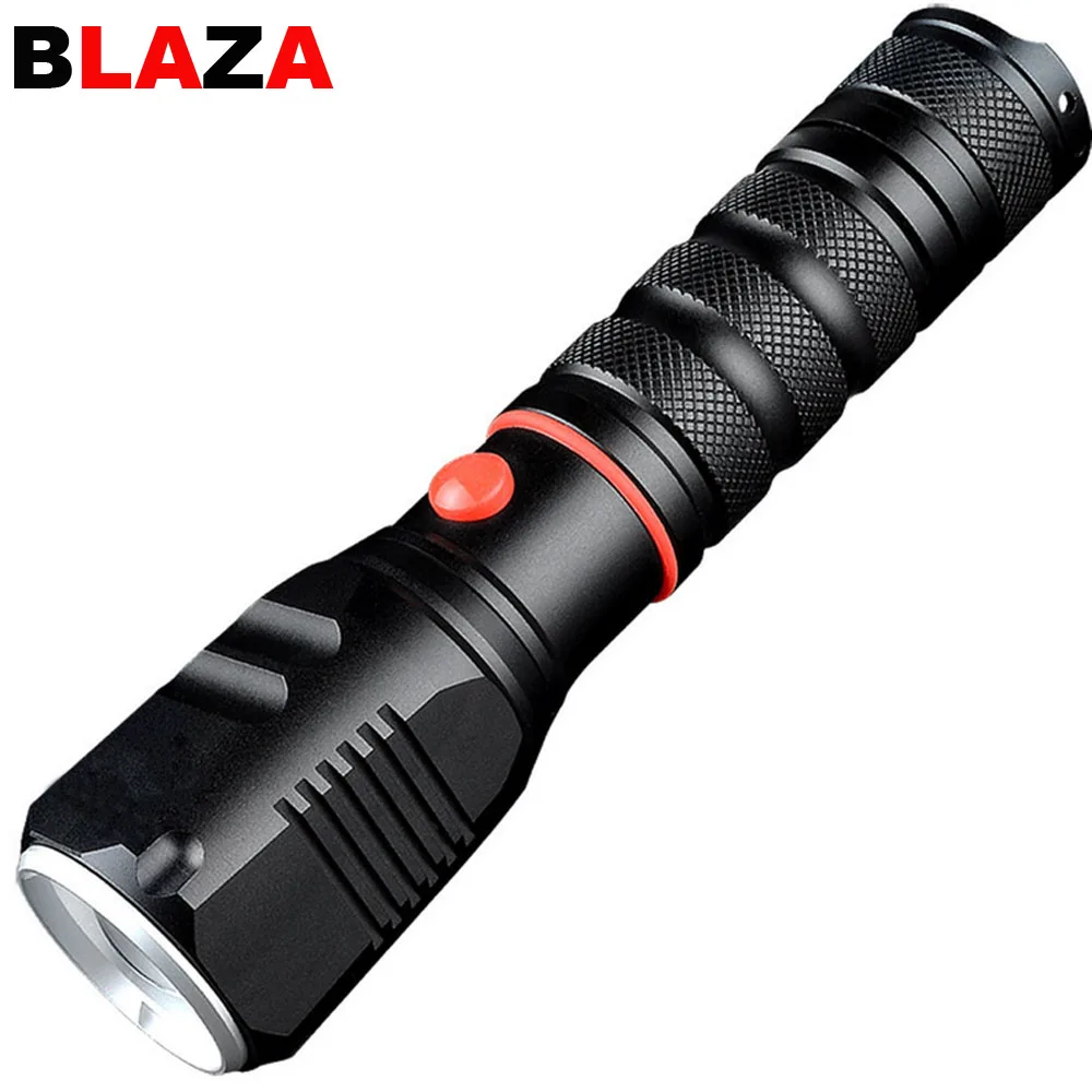 T6 LED Square Cone Flashlight Ultra Bright Aluminum Alloy Rechargeable ...