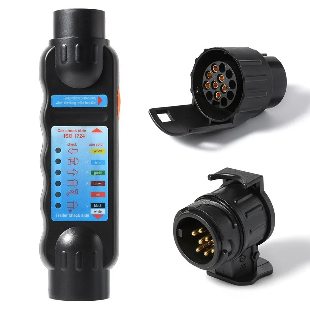 European 7 Pin Trailer Socket Durable 12V Truck Trailer Plug Socket ...