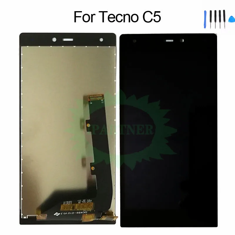 Tecno c5 디스플레이 터치 스크린 유리 디지타이저 어셈블리 tecno c5 휴대 전화 lcd 용 도구로 100% 작동 ...