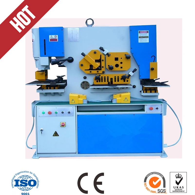 Hydraulic ironworker for angle bending /press brake/flat bar shear ...