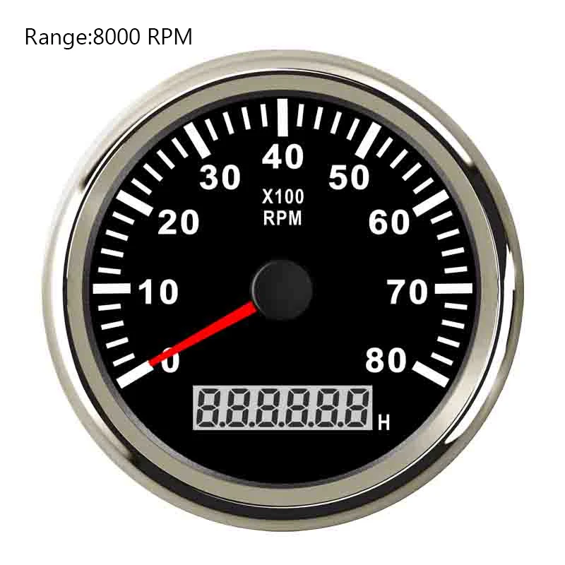 Automotive Replacement Parts KAOLALI 8000 RPM Tachometer Waterproof ...
