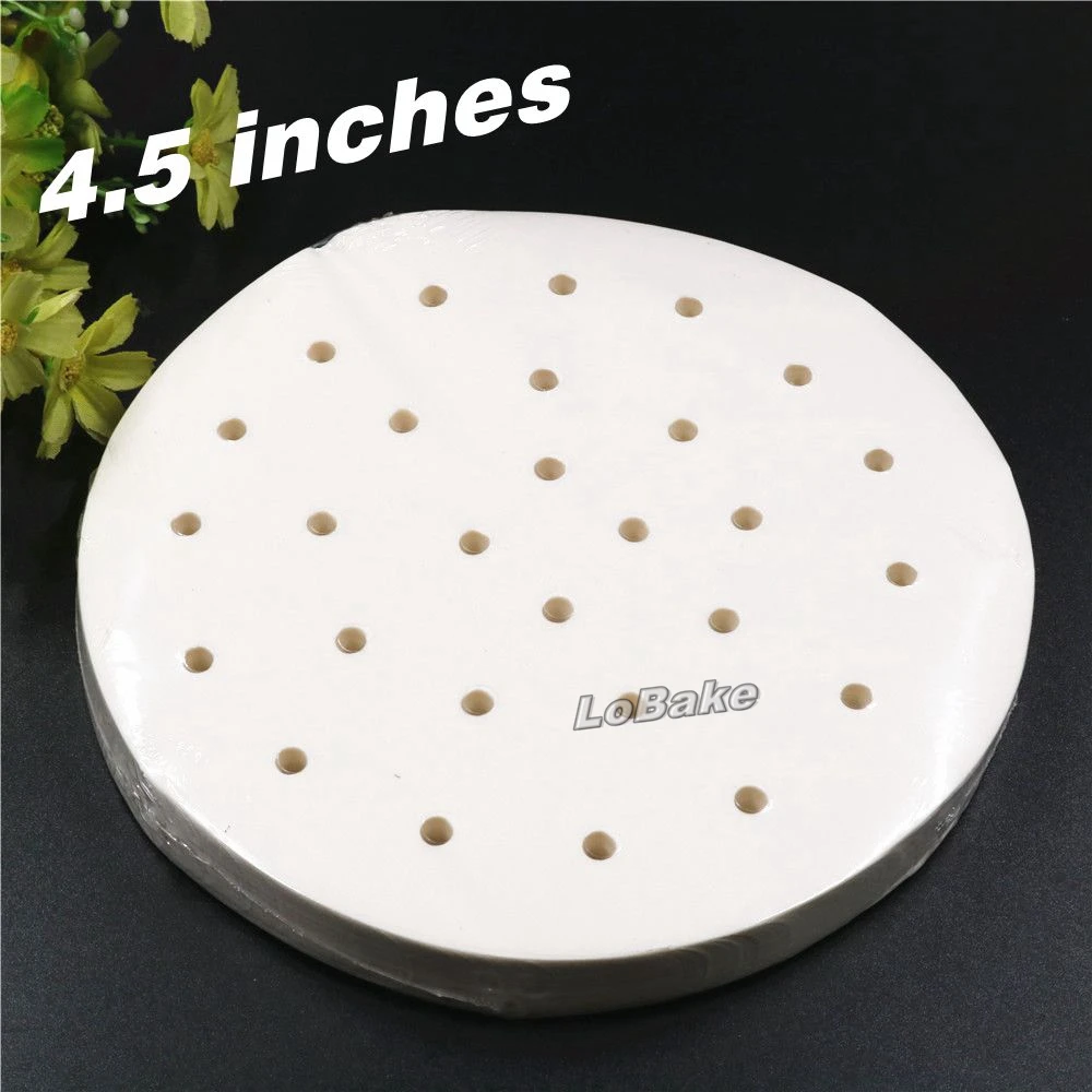 (400pcs/pack) 4.5 Inches Non-stick Round Steaming Paper Oil Proof ...