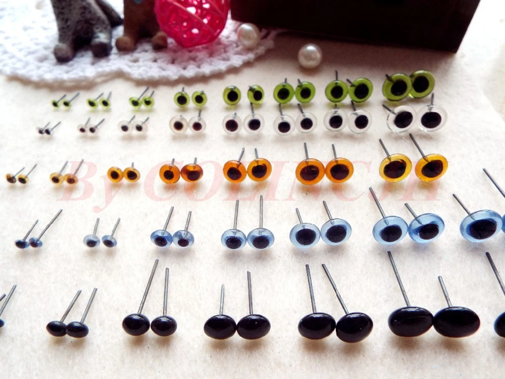 Hot Sale! 100pcs/lot Mix Color Glass Eyes 2mm 12mm 5 colors|glass eyes ...