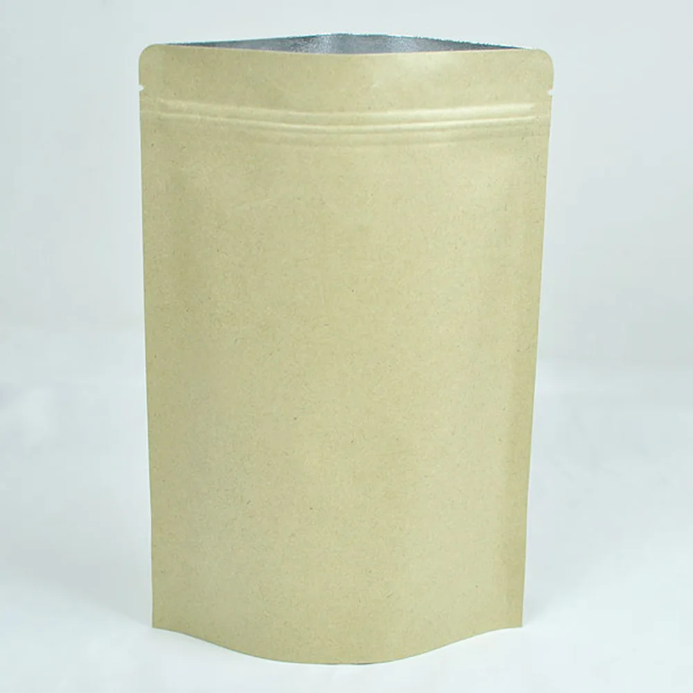 Zip-Lock-Storage-Bag-Reclosable-Kraft-Paper-Stand-Up-Pouches-Herb ...