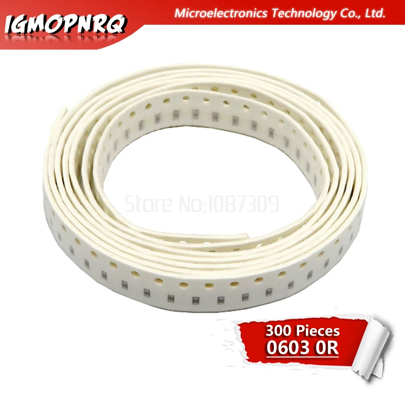300PCS 0603 Chip Fixed Resistor SMD Resistor 5% 0 ohm 0R|Resistors ...
