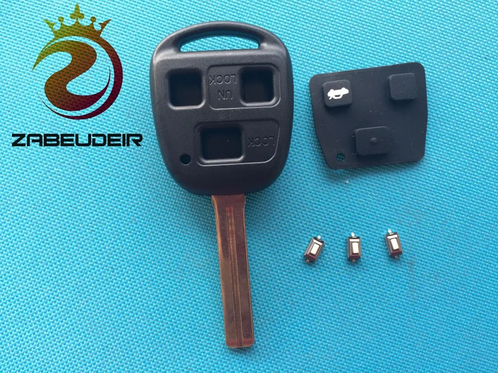 1pc Replacement Key Fob Case With 3 Button Pad For Lexus Is200 Gs300 ...