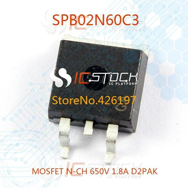 Envío Libre SPB02N60C3 MOSFET N CH 650 V 1.8A D2PAK 02N60 SPB02N60 10 ...