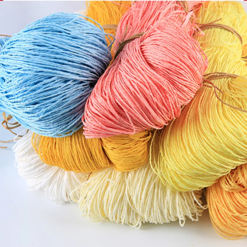 460G-lot-Summer-Raffia-Straw-Natural-Knitting-Crochet-Knitwear-Wool ...