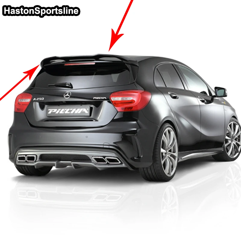 W176 A45 P Styling FRP Primer Car Rear Roof Wing spoiler For Mercedes ...