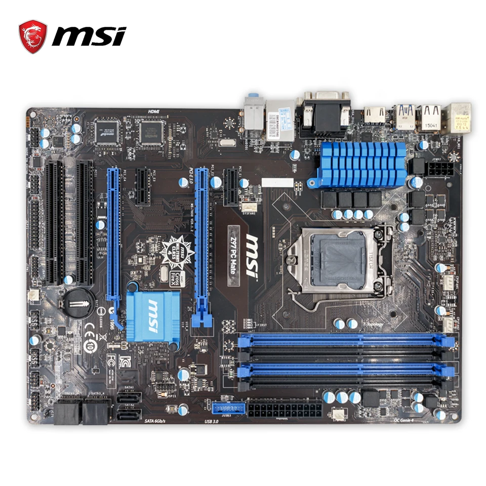 MSI Z97 PC MATE Original Used Desktop Motherboard Z97 Socket LGA 1150 ...