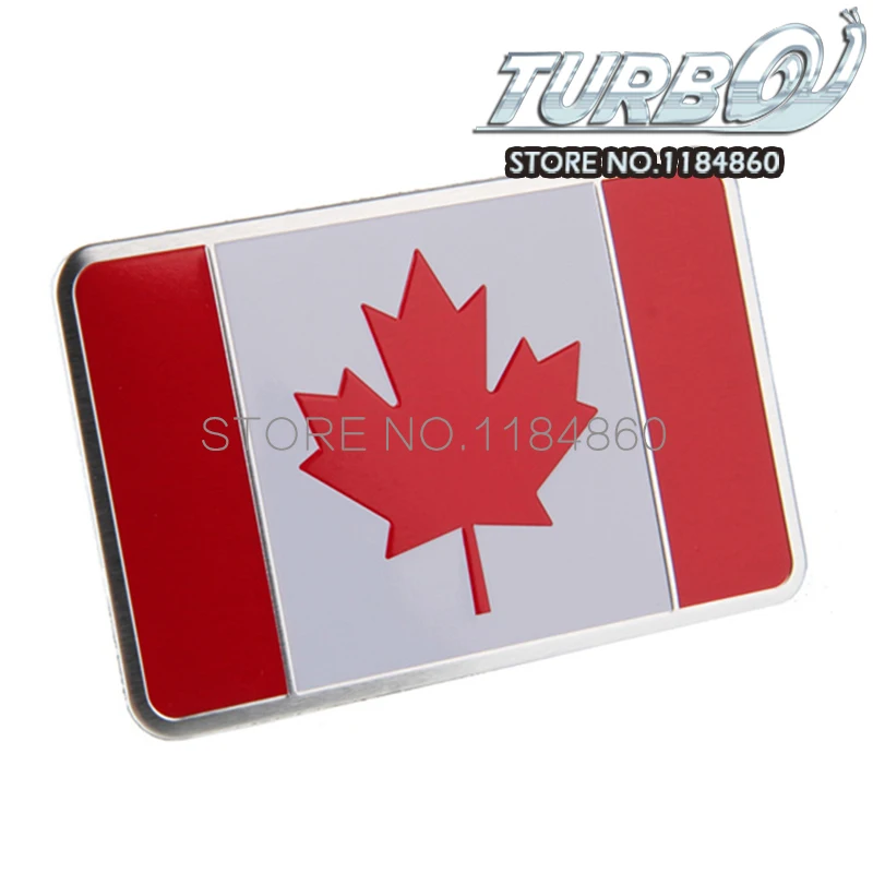 Canada Canadian National Flag 3D Car Styling Aluminum Metal Sticker For ...