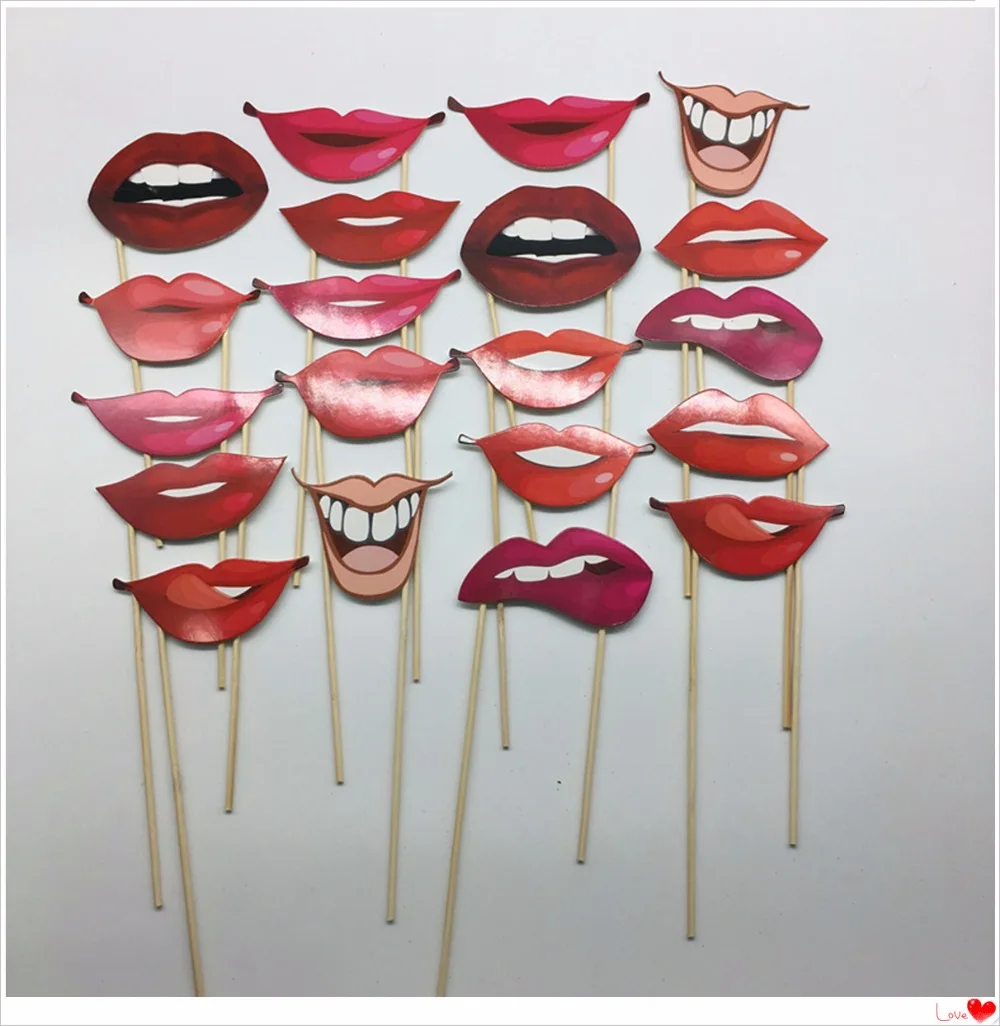 Aliexpress.com : Buy 20 Pcs Sexy Red Lips Photo Props For Event Party ...
