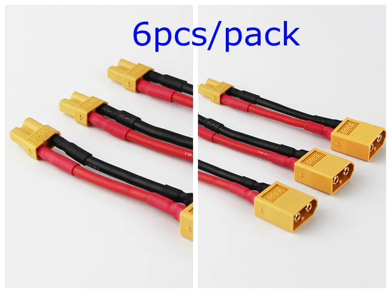 Adaptador de conector de XT 60 macho a hembra Turnigy Drone XT30 XT60 FPV, Cable 16awg 5cm para ...