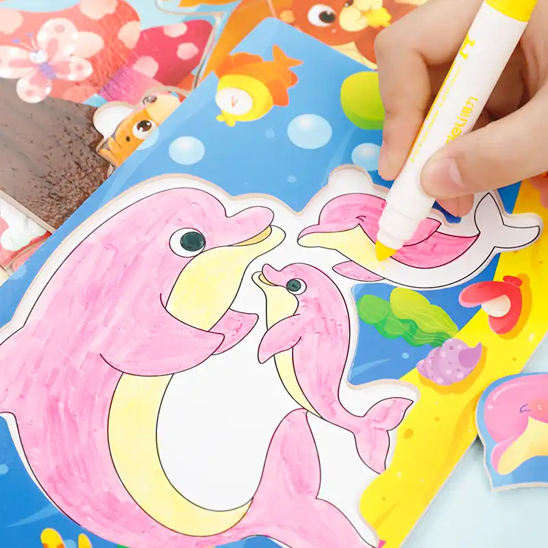 Newest 100pcs board School Paint Tools Educational Coloring Book Paint ...