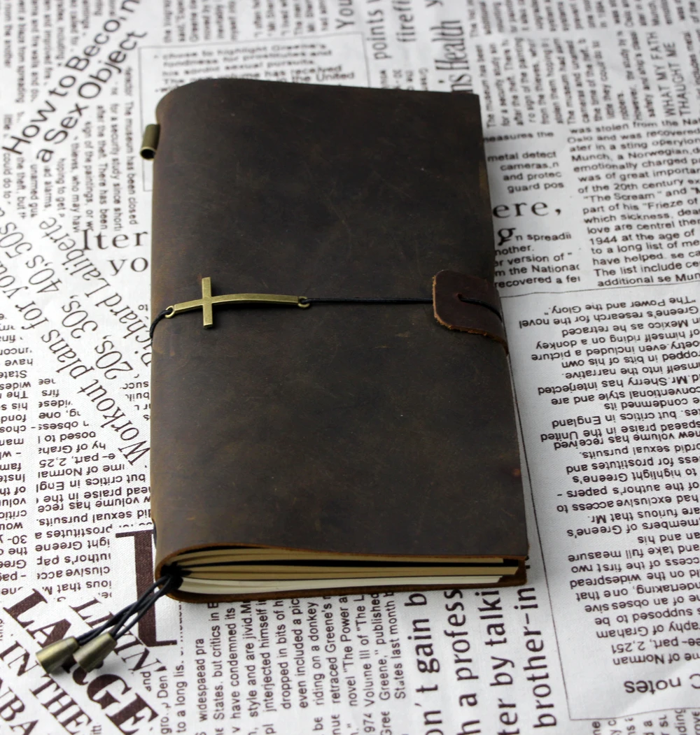 The Vampire Diaries Retro Vintage genuine leather 12x21cm Notebook long ...