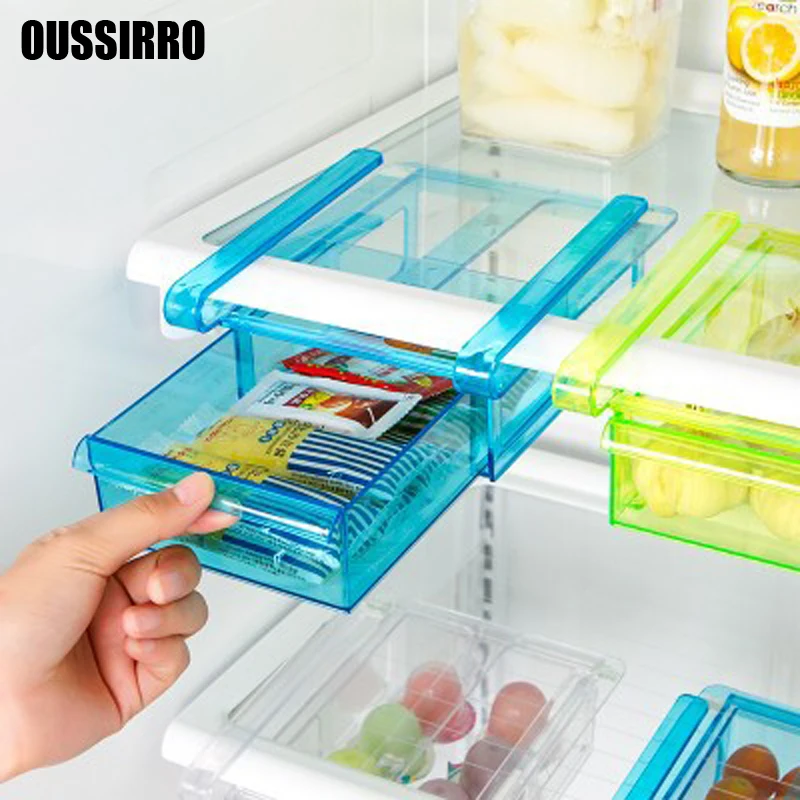 1Pcs Pull type refrigerator storage box storage box kitchen tic ...