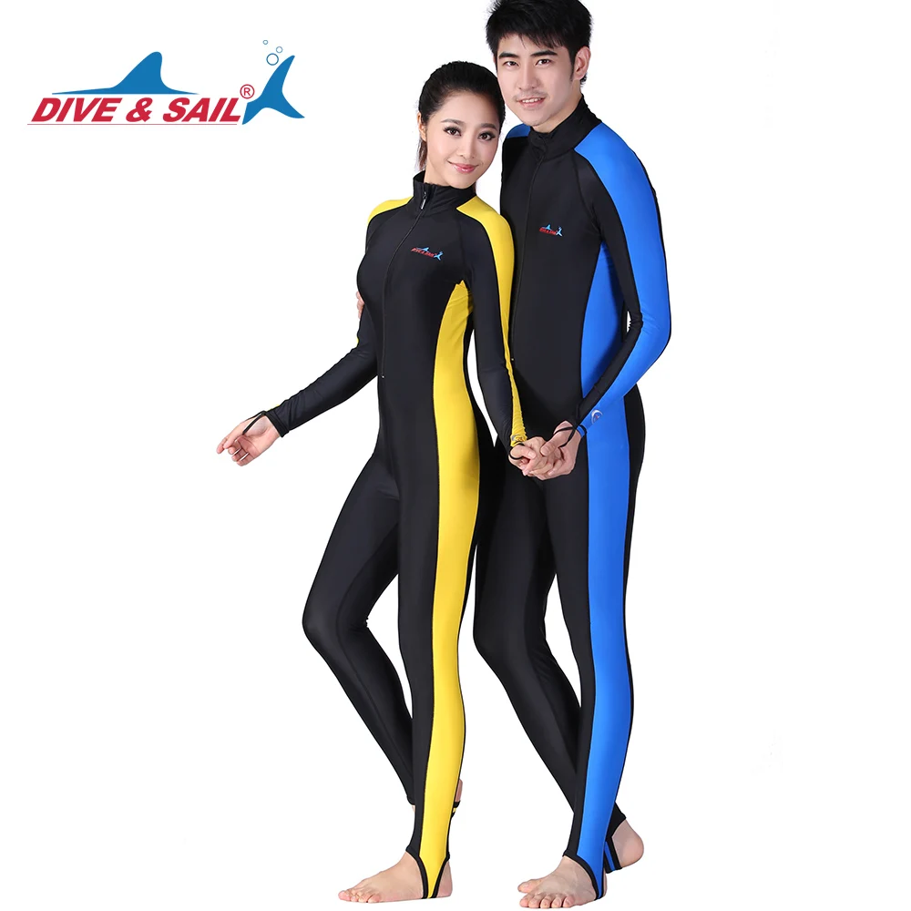 DIVE&SAIL one piece women Lycra Rash Guard Surf wetsuits Side bar ...