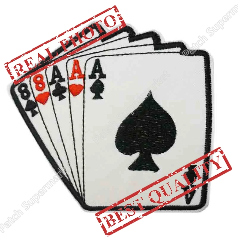 3.93" ACE of SPADES FULL HOUSE Playing Cards ACES MOTORCYCLE JACKET ...