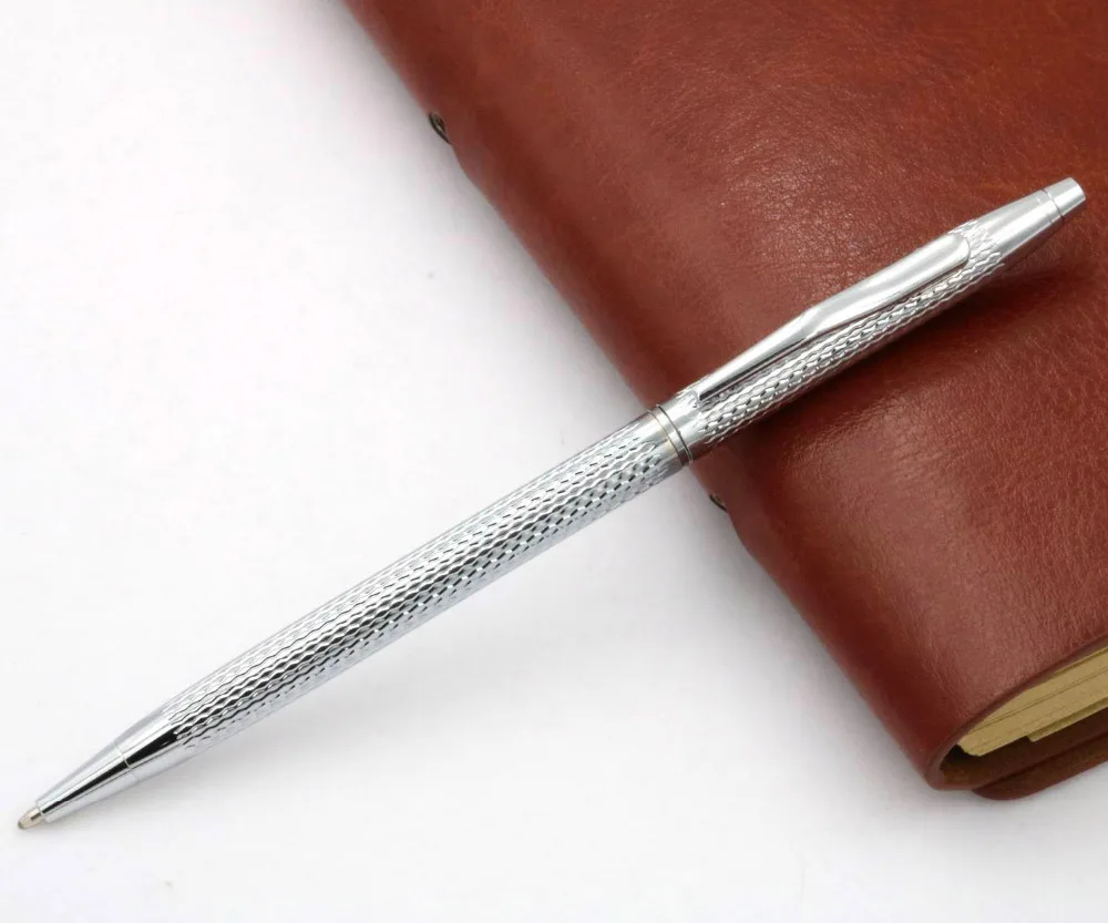 Silver Twist Wave pattern of wire drawing process METAL Ballpoint Pen ...