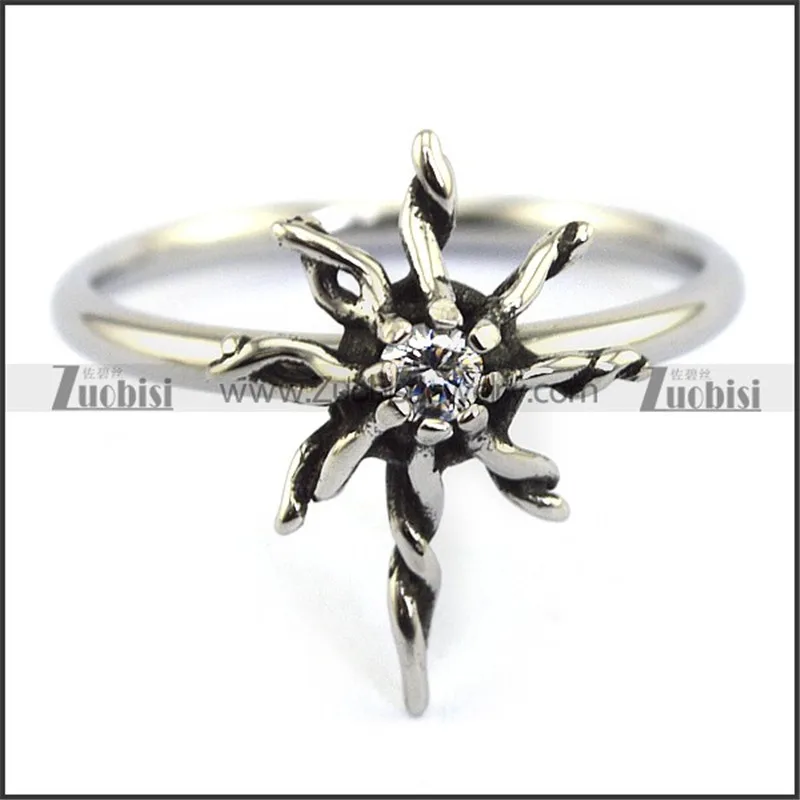 316L Stainless Steel Animal Spider Rings with Red Black Crystal Stone ...