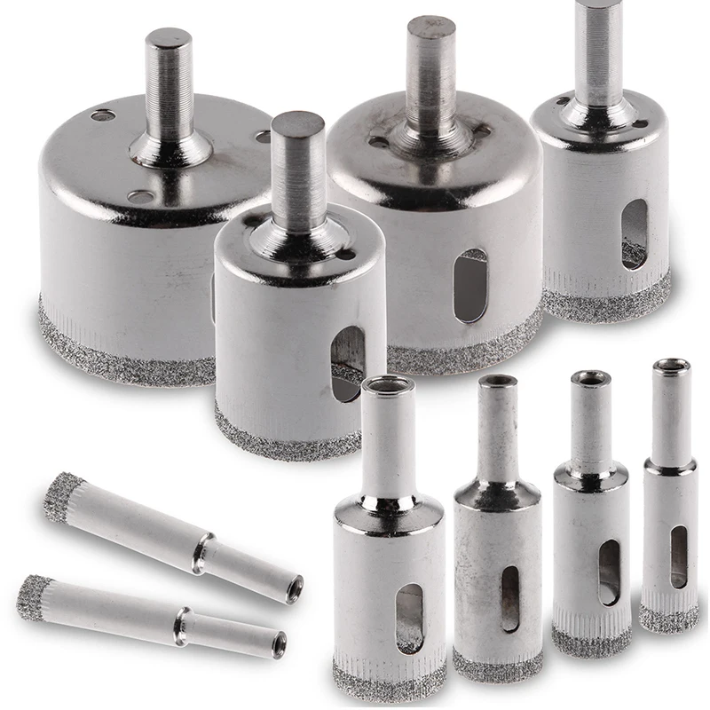 10pcs 8-50mm Diamond Holesaw Set Hole Saw Cutter For Tile Glass Marble ...