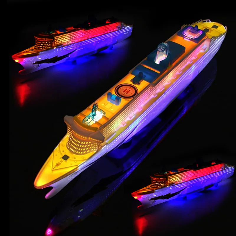 Light Music Ocean Liner Ship Model Flashing Sound Cruises for Children ...