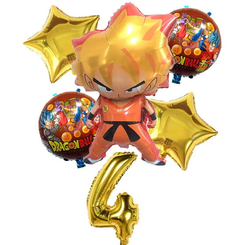 Dragon Ball Saiyan Goku Ballon Foil Balloons 32 Inch Number Balloon Set ...
