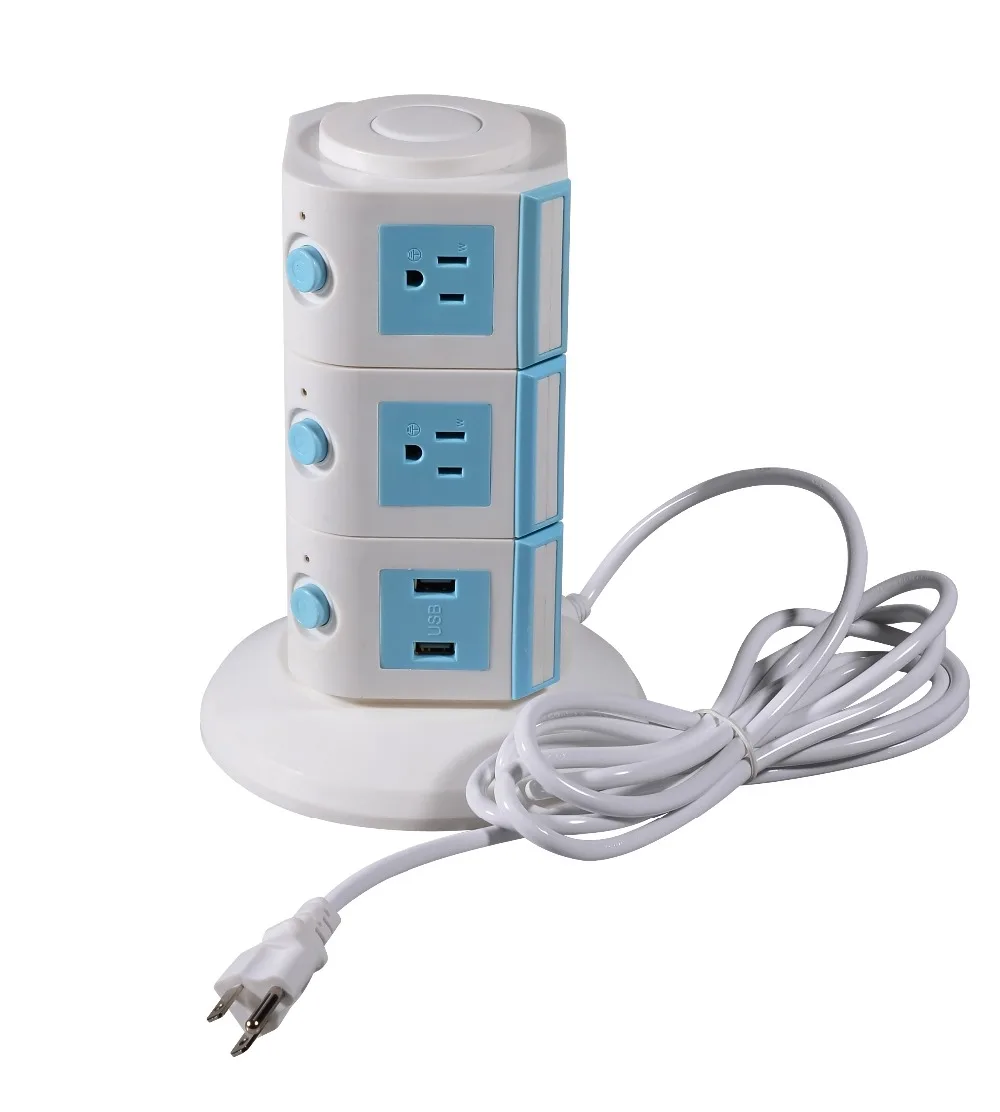 Newest 3 layers Multi Purpose Electrical Sockets 360 Degree Rotate ...