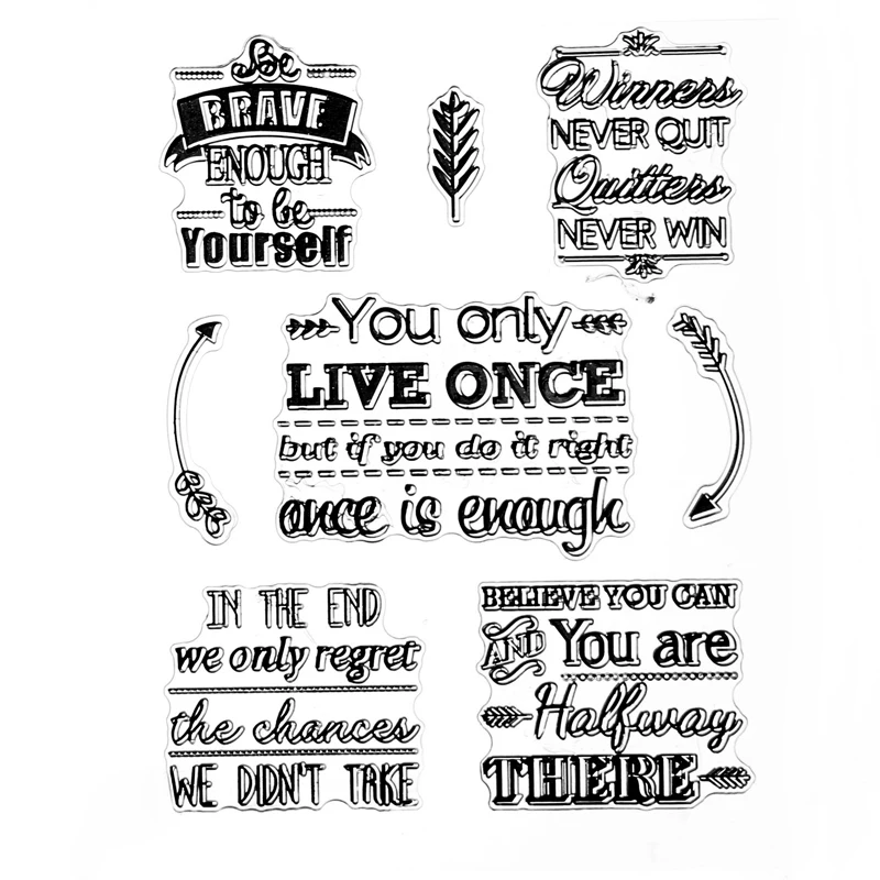 Clear Sentiment Stamps For Scrapbooking Card Making Photo Album