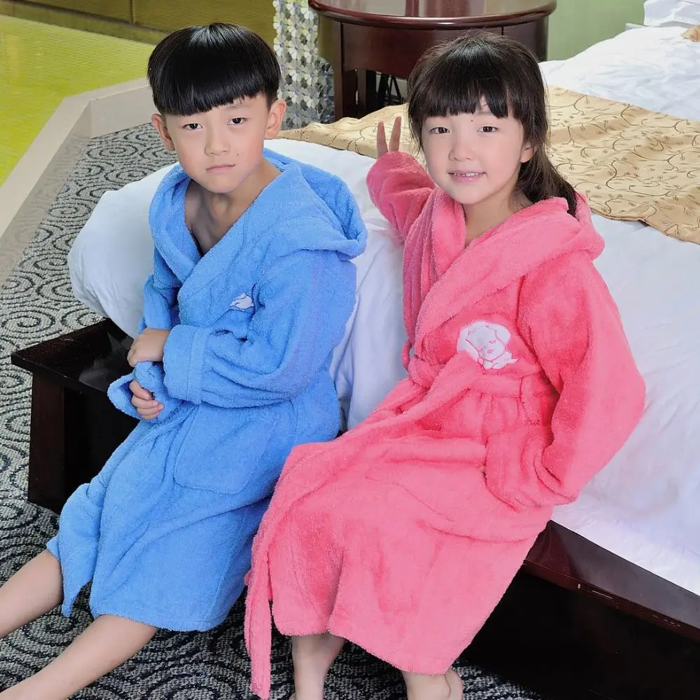 Kids Cotton bathrob towels bathrobe thick bathrobes for children ...