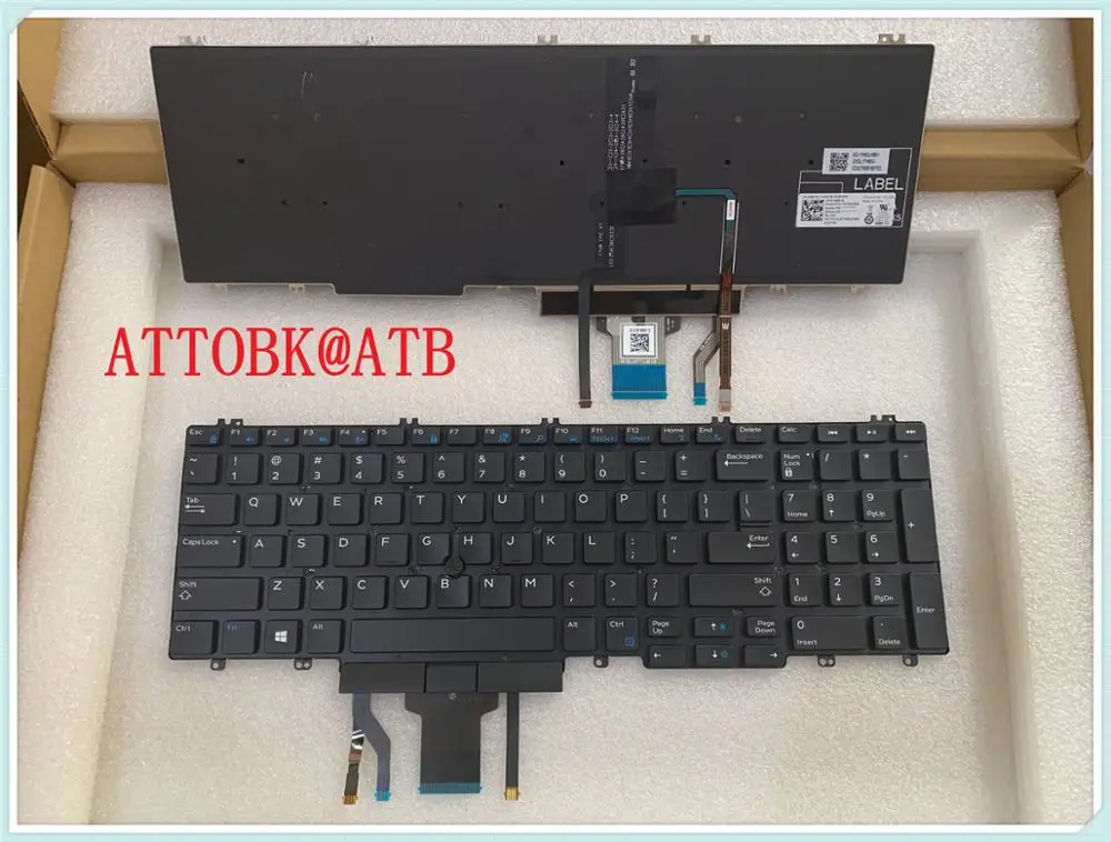 New English laptop keyboard for DELL PRECISION 7530 7540 15 7530 M7530 ...