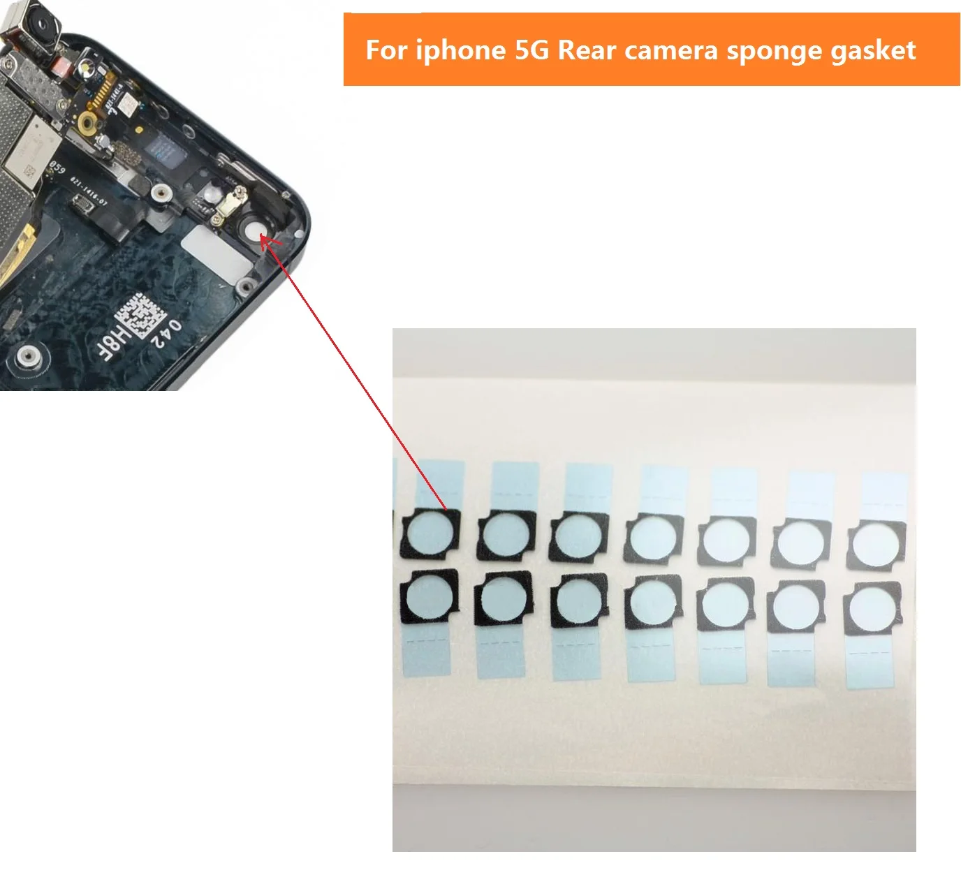 5pcs Back Camera Shockproof Shielded Foam For Iphone 5 Rear Camera ...