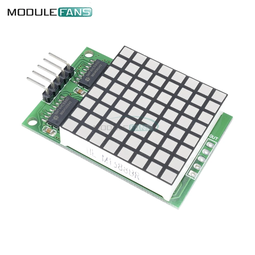 8x8 8*8 8 X 8 Square Matrix Red LED Display Dot 74hc595 Drive Driver ...