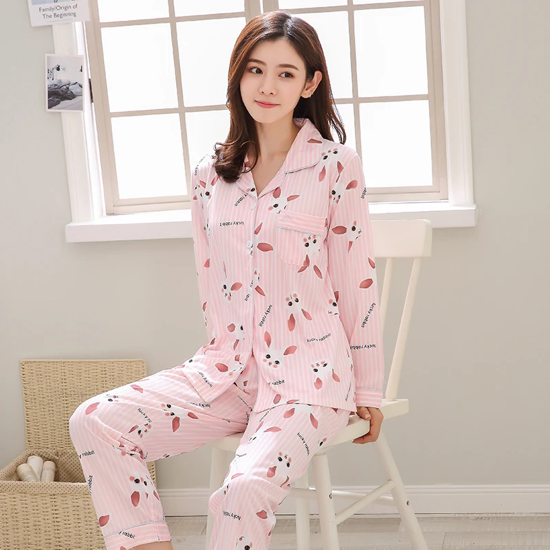 Conjunto de Pijamas bonitos Raya Rosa para Mujer, ropa de dormir de ...