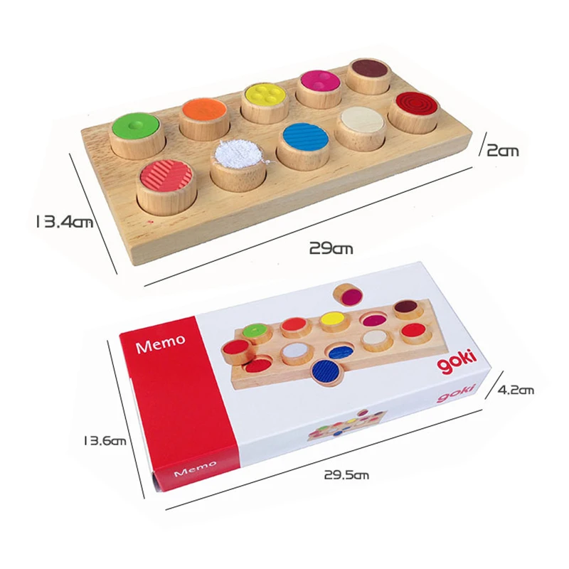 Montessori Wooden Toys Kids Memory Training Touchpad Montessori ...