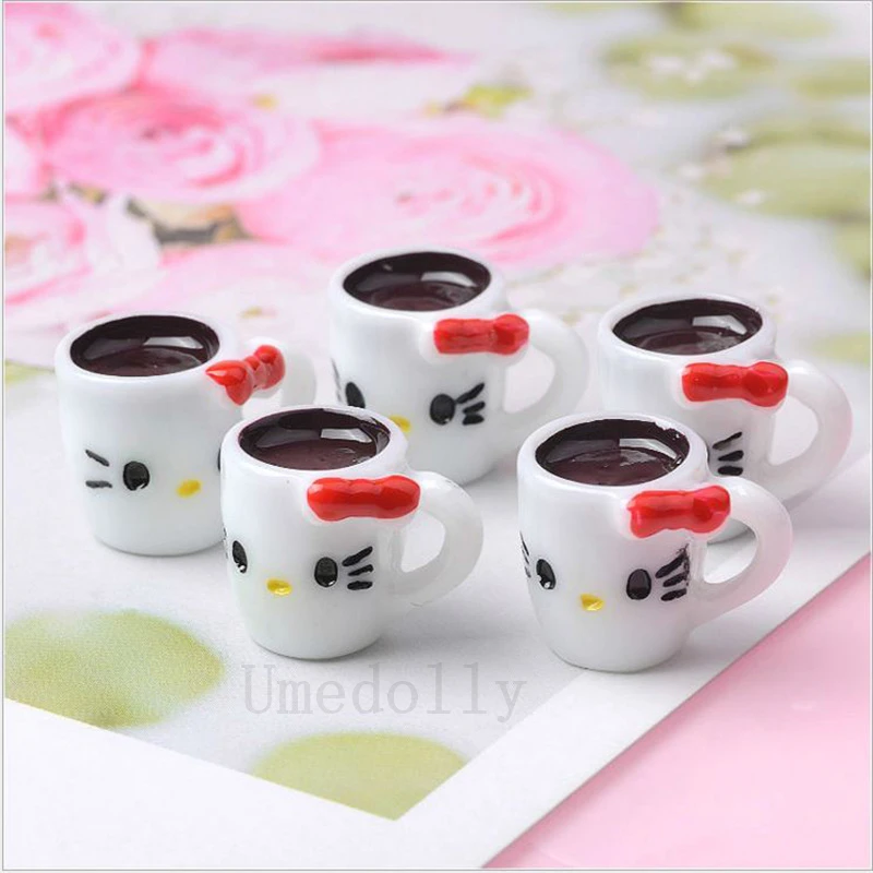 5pcs Cute Miniature Dollhouse Mini Diy Milk Coffee Cup Mug Pretend Play ...