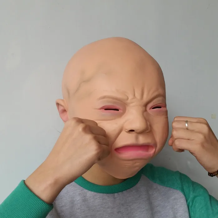 Free Shipping Party Cosplay Latex Disgusted Happy Cry Baby Costume ...